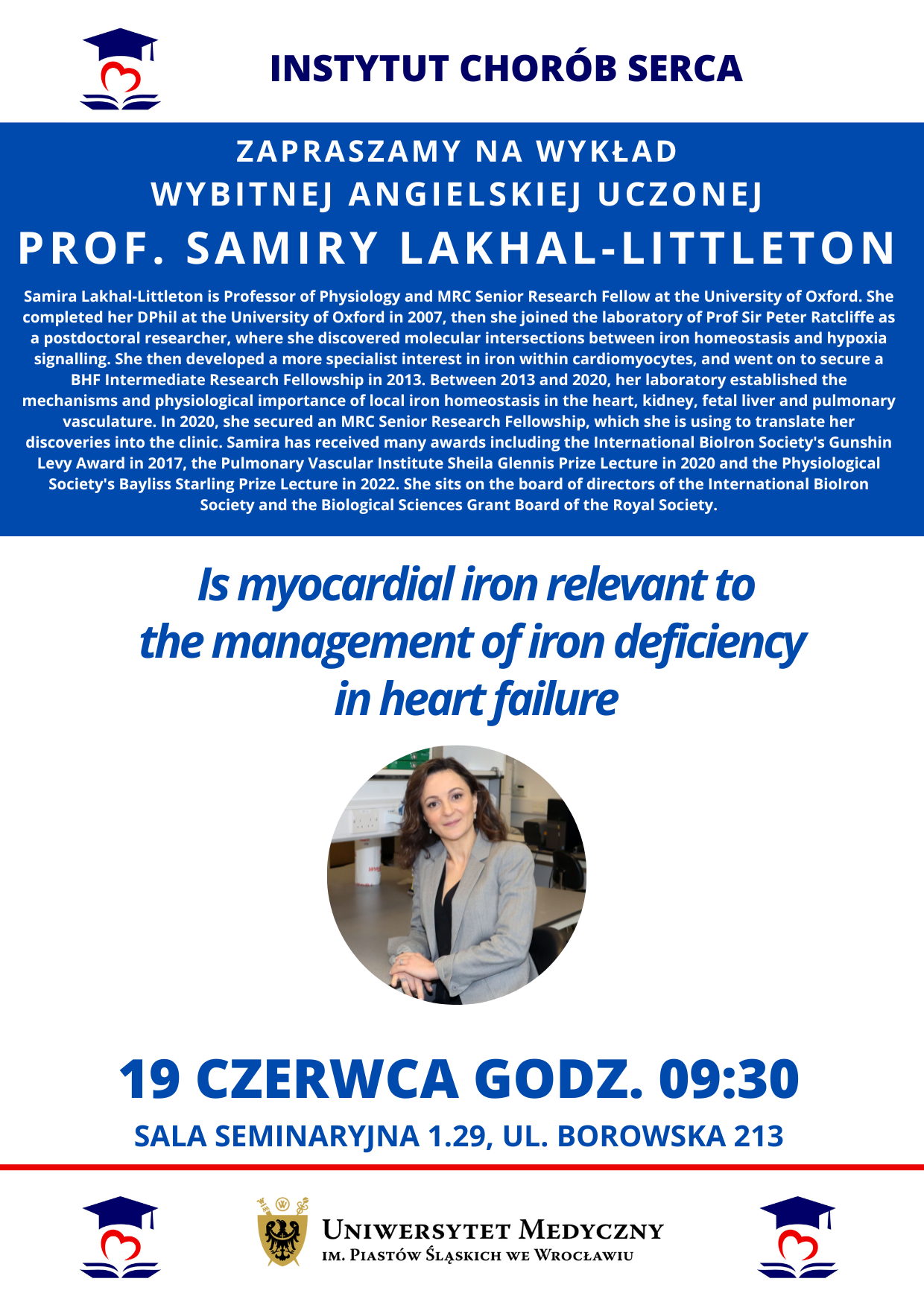 Zaproszenie na wykład prof. Samiry Lakhal-Littleton | Uniwersytet ...